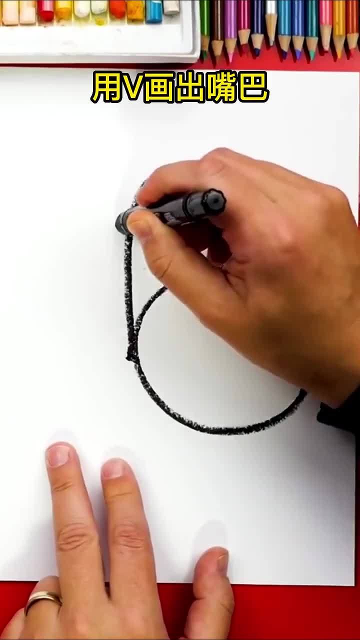 小鸡简笔画跟着学画画一起学画画每日一画.