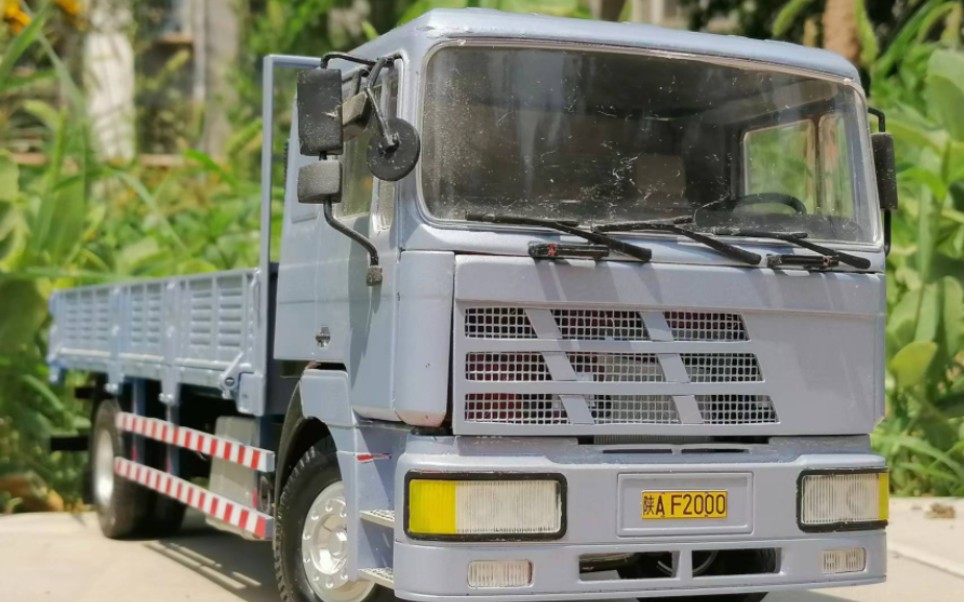 ...模型工作室订制1/24陕汽德龙F2000前期型斯太尔面罩版4*2平顶标轴...