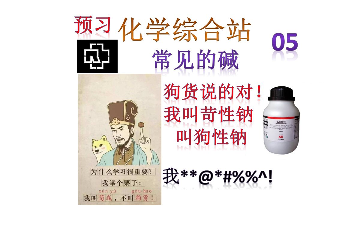 【酸碱盐预习】5常见的碱 苛性钠不念gou性钠
