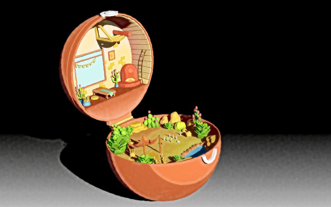 【场景建模】精灵球里的迷你世界Maya建模,从零开始学做场景。