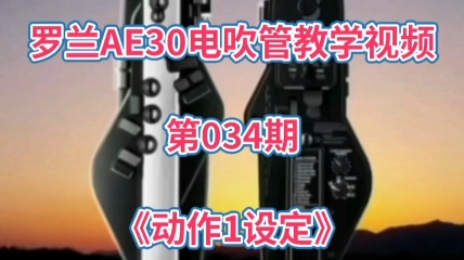 第034期《动作1设定》罗兰AE30电吹管系列教学视频,中文最新版。