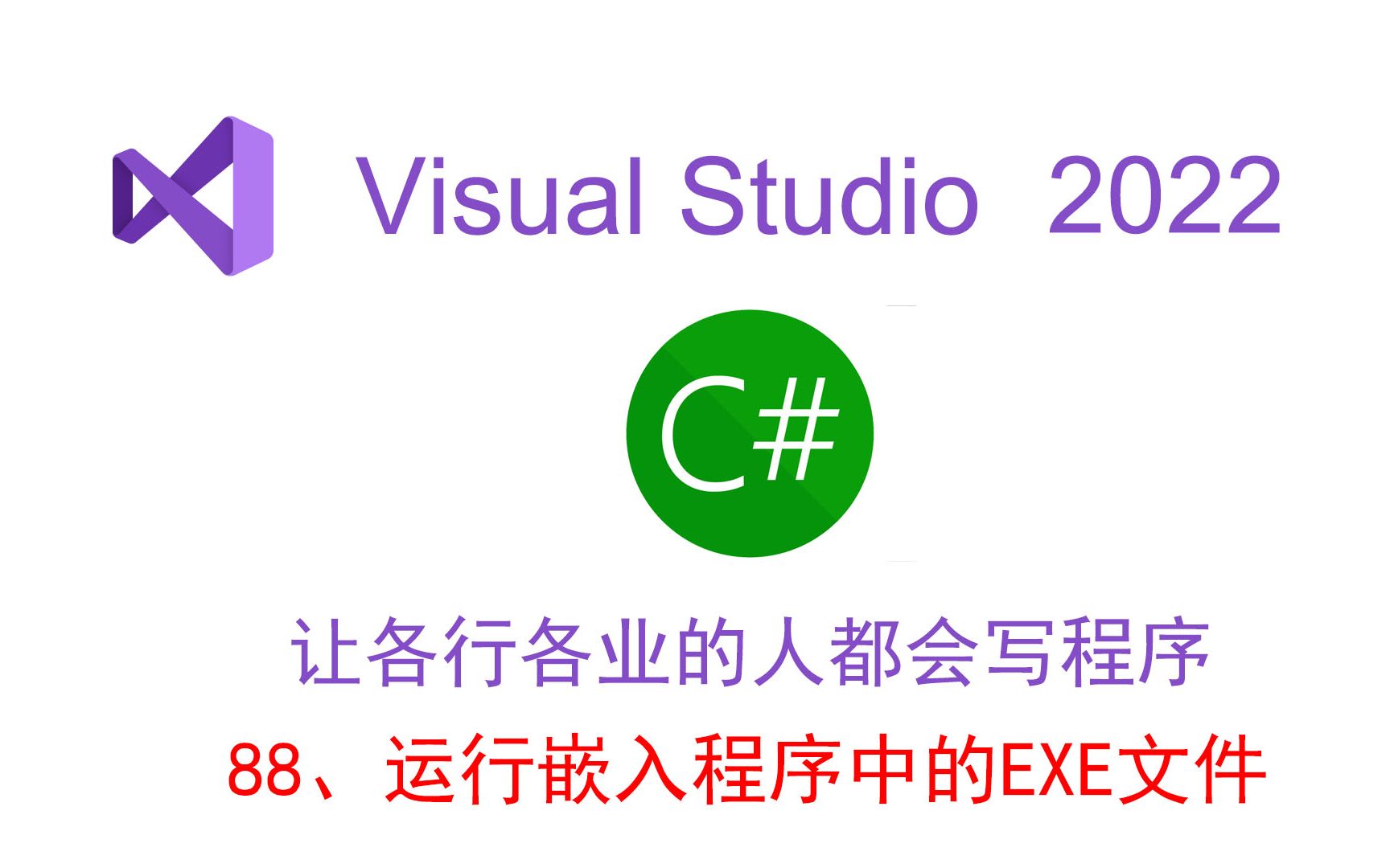 运行嵌入程序中的EXE文件