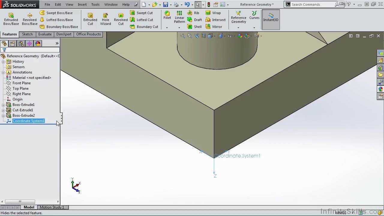 Reference Coordinate System - SolidWorks 设参考坐标