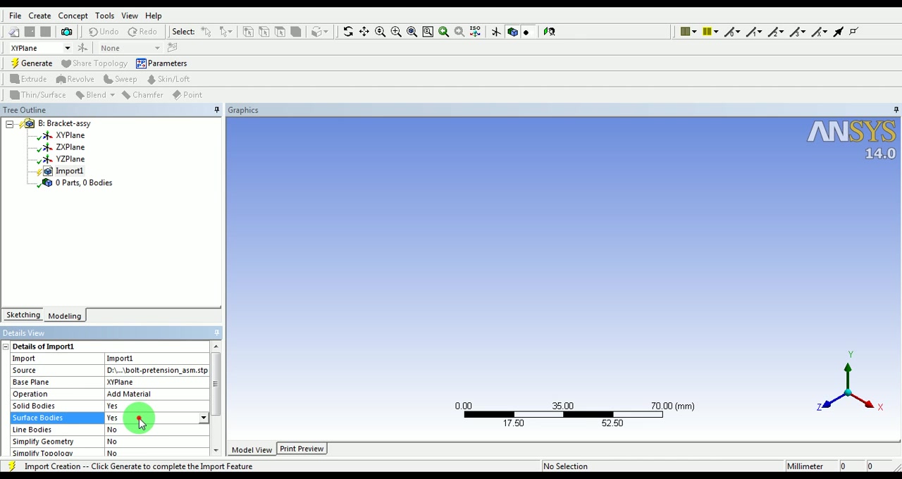 ANSYS Workbench Tutorial Video _ Bolt Pretension _ Contact Non ...