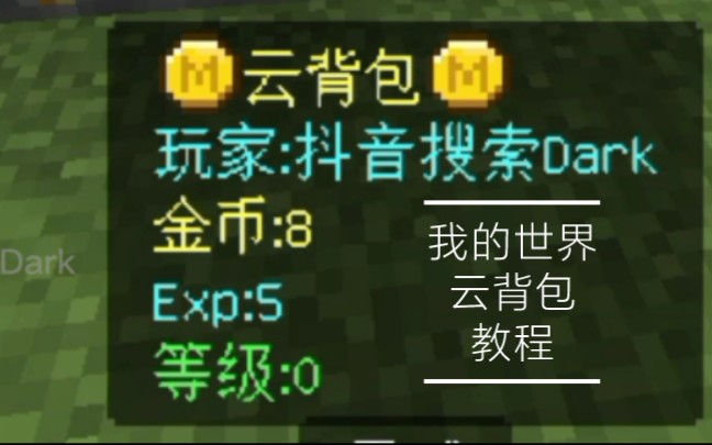 我的世界 RPG服务器必备云背包,指令教学_哔哩哔哩bilibili_我的世界