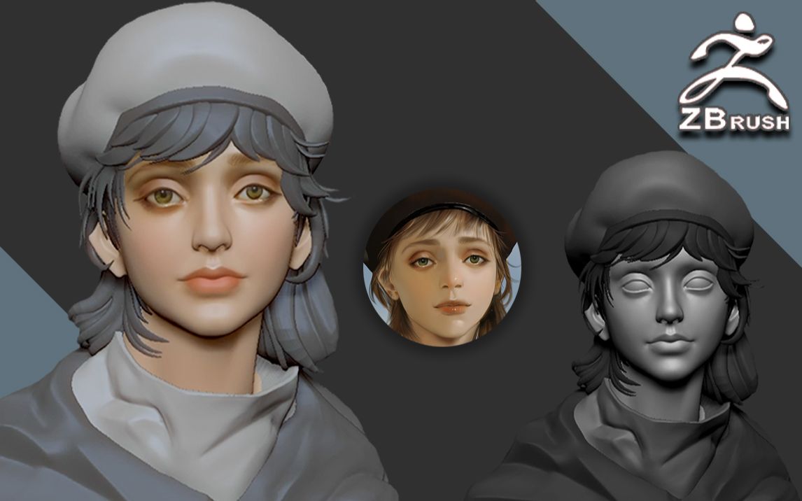 zbrush角色模改雕刻教学,教学包含软件讲解,模型搭建,以及高模雕刻,...