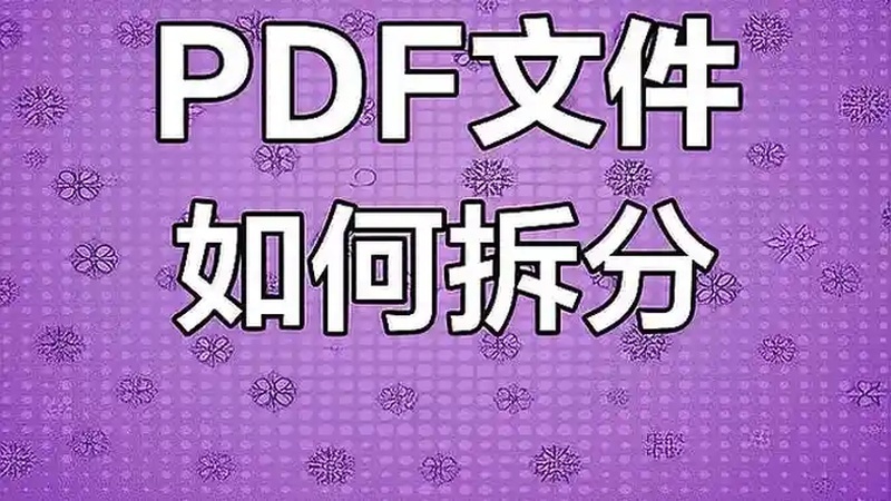 拆分PDF文件的三种方法,轻松搞定!