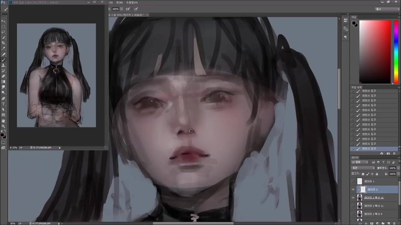 【绘画大触】超详细,用Photoshop 速度绘画