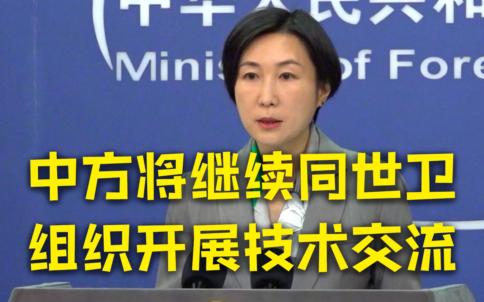 外交部:中方将继续同世卫组织开展技术交流