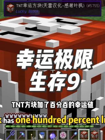 TNT方块的胸甲穿上就爆炸,幸运极限生存9#叶枫的日常#我的世界