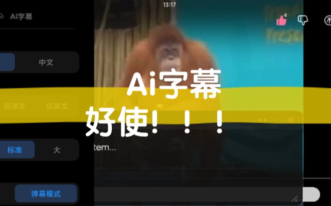全机型使用 AI字幕