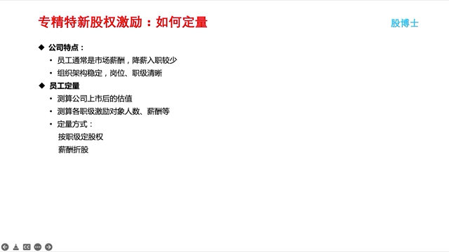 专精特新股权激励:定量