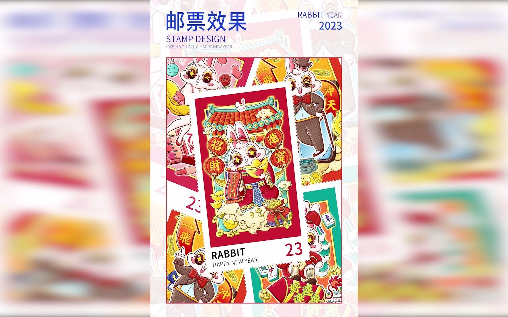 磨金石教育|“兔年”邮票设计~