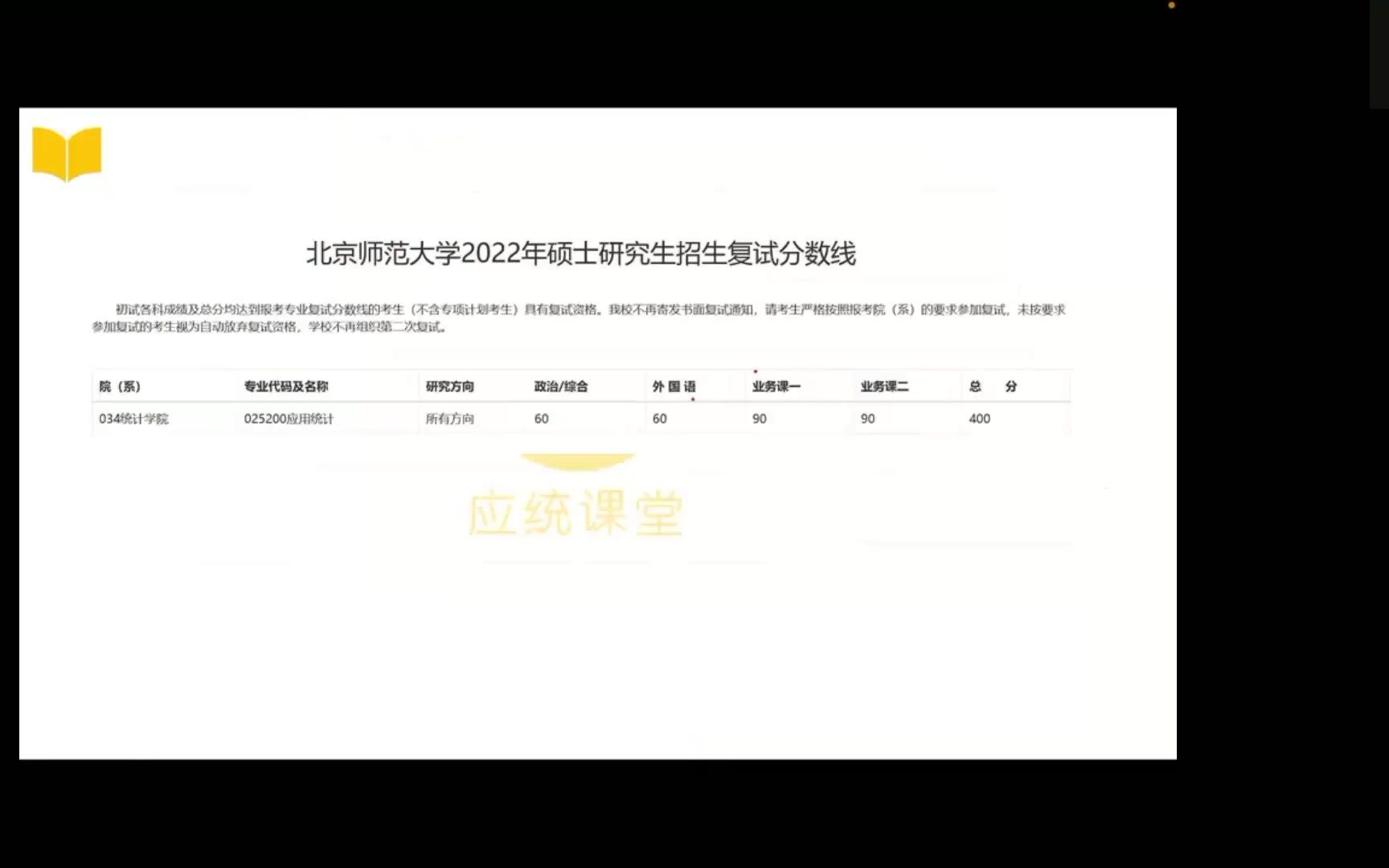 2023北京师范大学应用统计考研分析