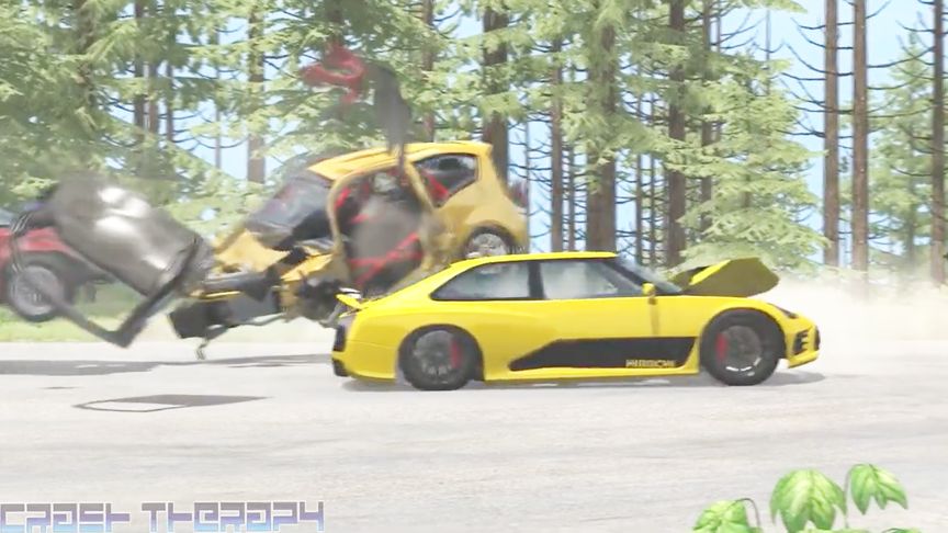 BeamNG:真实严重车祸事故模拟细节还原,第一加第三人称视角