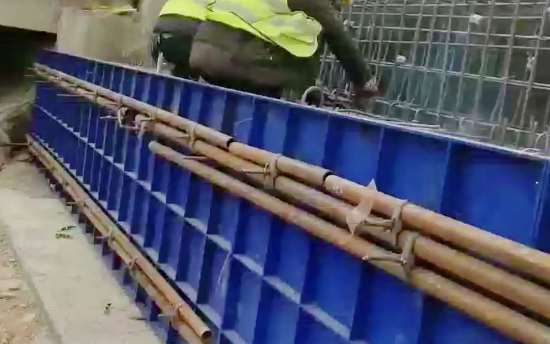 钢模具挡土模板施工看看这工程质量