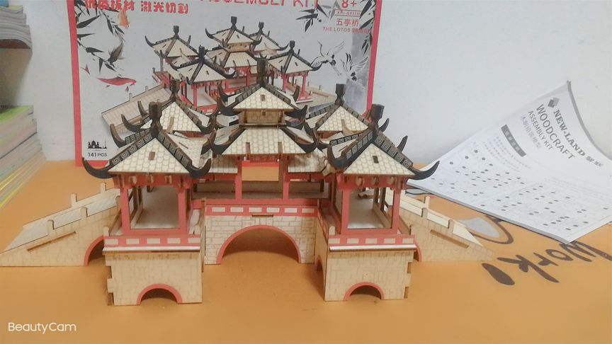 《MC古风建筑——从入门到精通》,五亭桥建筑教程。