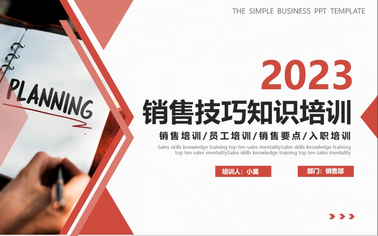 销售技巧知识培训PPT课件模版