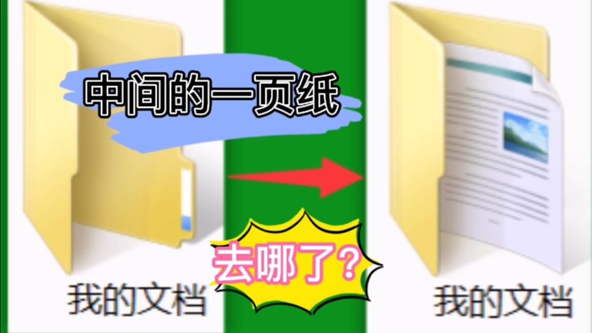 我的文档文件夹中间的一页纸没有了,怎么调回来?很简单,跟我来