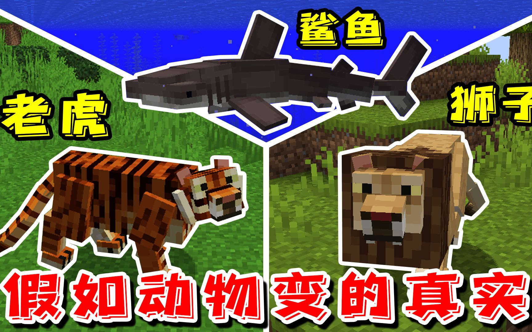 ❤️我的世界❤️假如MC的动物变的真实,每种生物都有独特习性!