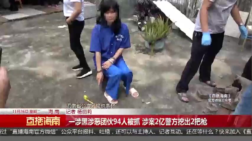 一涉黑涉恶团伙94人被抓 涉案2亿警方挖出2把枪