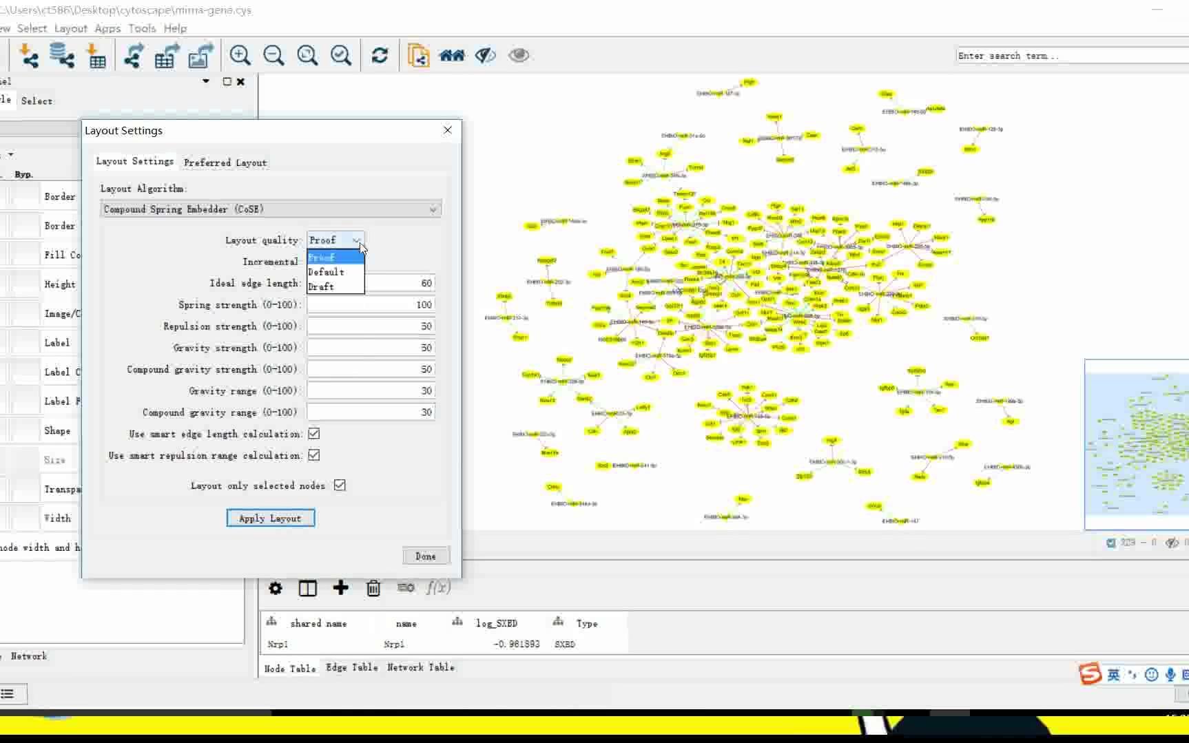 Cytoscape 布局展示和布局参数调整