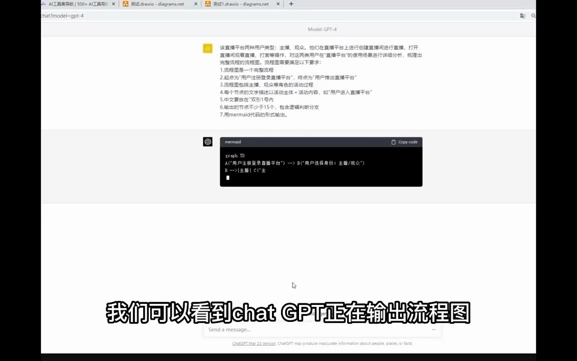 Chat GPT自动生成流程图,感觉学习起来,别被AI替代了!#cha - 抖音