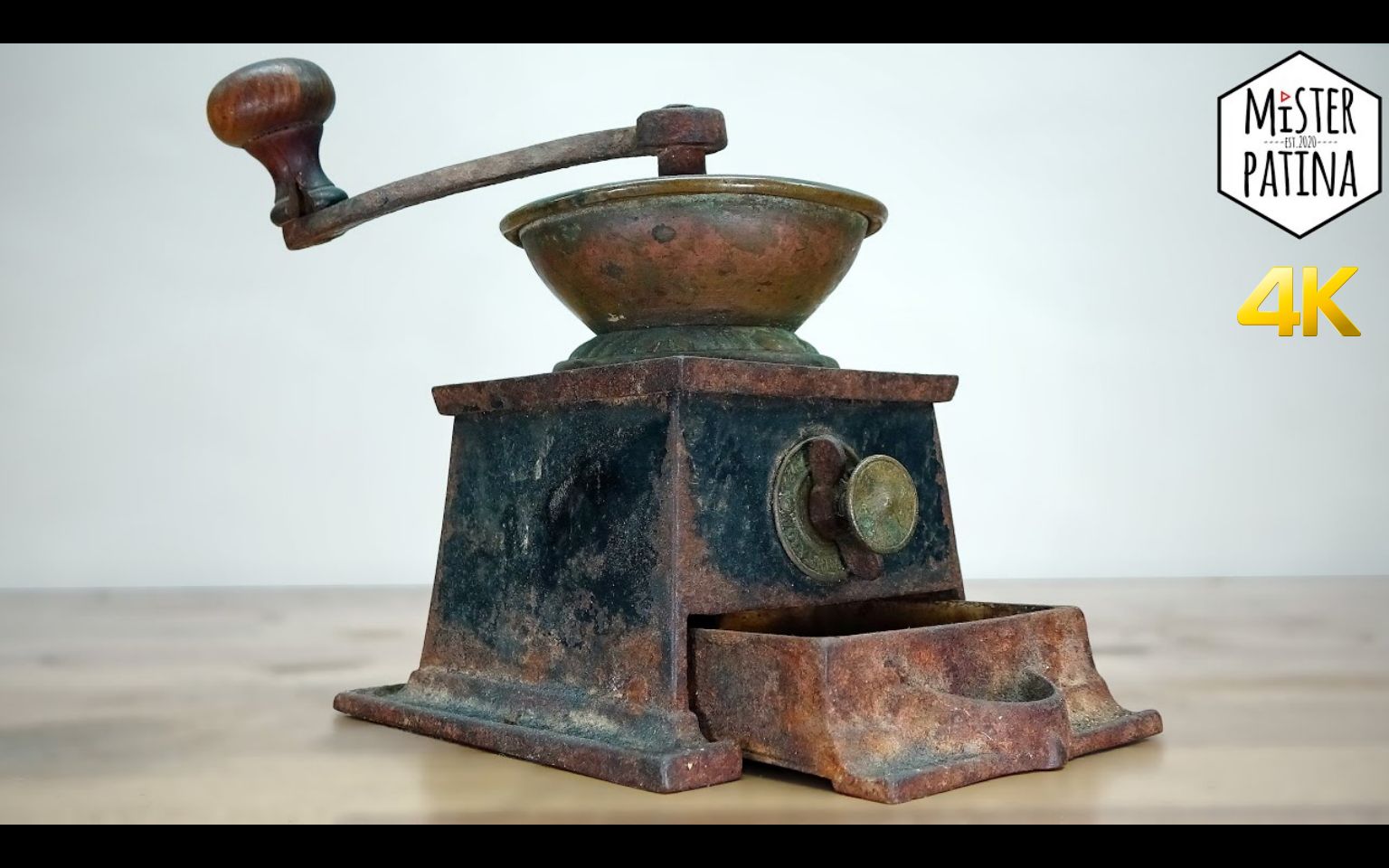 【4K】老式咖啡豆研磨器修复翻新 | 作者:Mister Patina