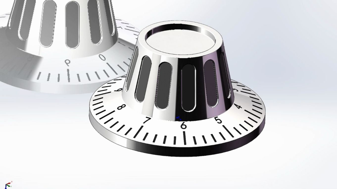SolidWorks中带刻度旋钮怎么绘制?圆周阵列一下就搞定了