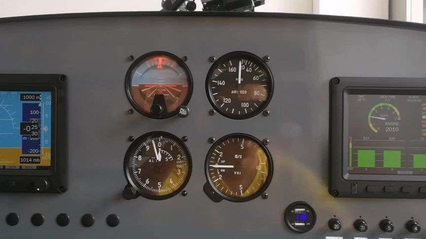 仪表模拟实训台#飞机空速调节