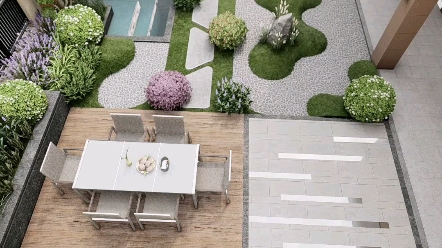 别墅庭院景观设计Lumion生长动画