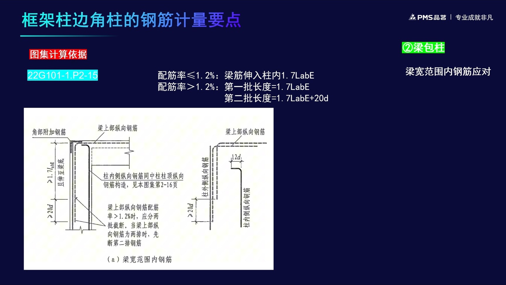 品茗土建计量:框架柱算量避坑实战