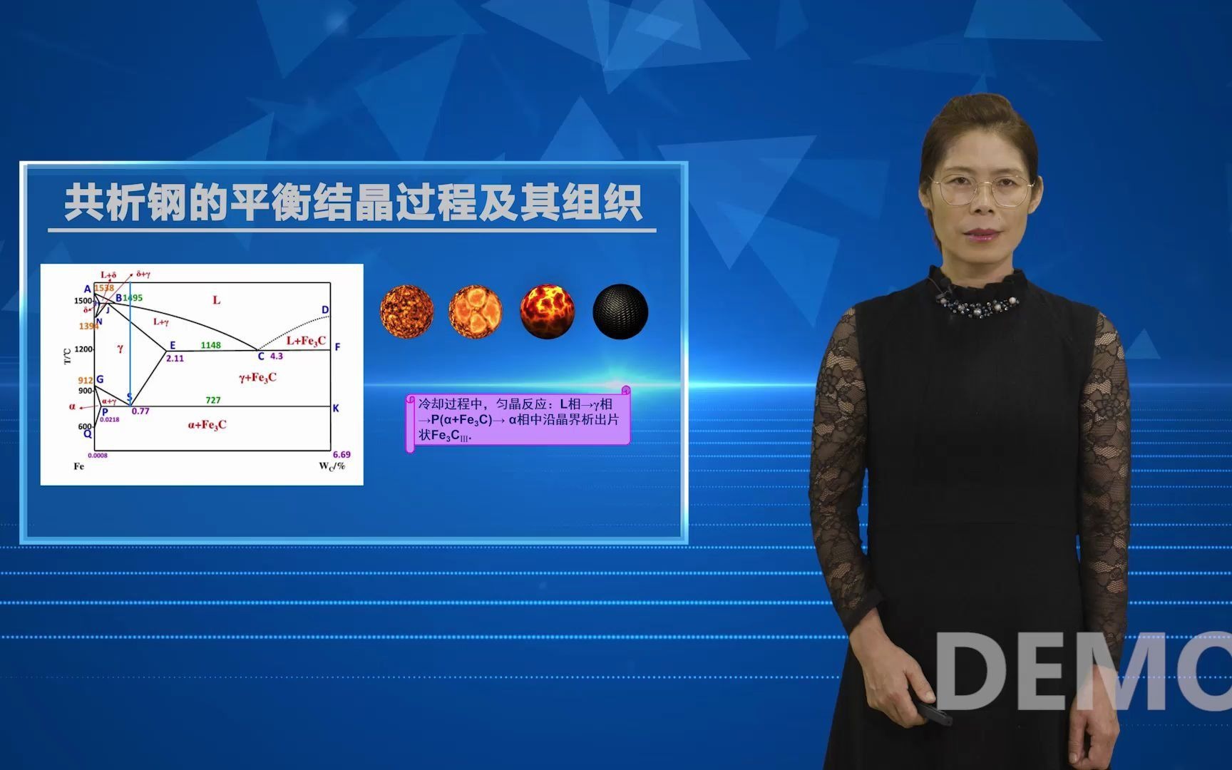 共析钢的平衡结晶过程及其组织