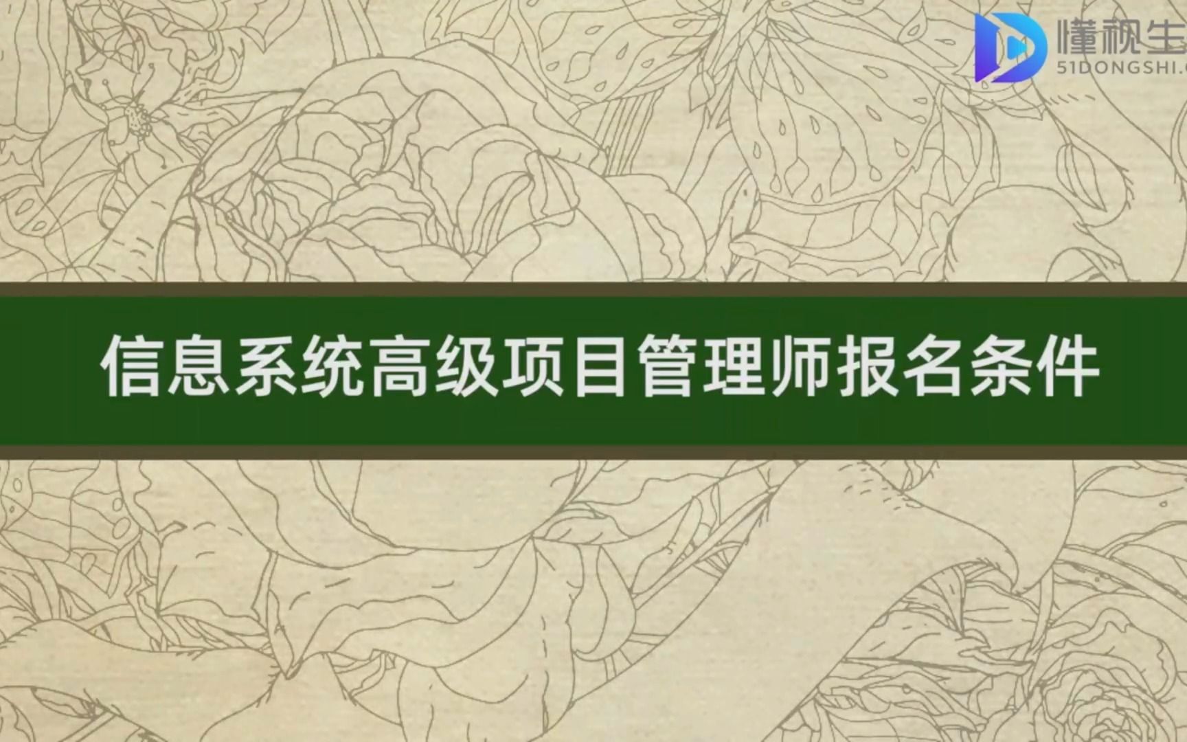 信息系统高级项目管理师报名条件