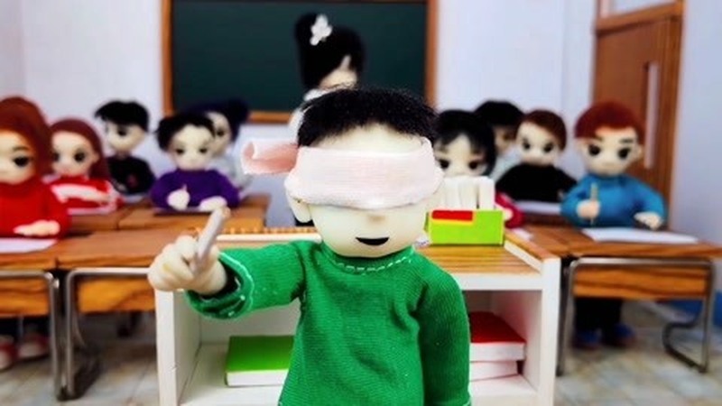 将数字从小到大排列,木瓜蒙眼做题,还好只是写数字