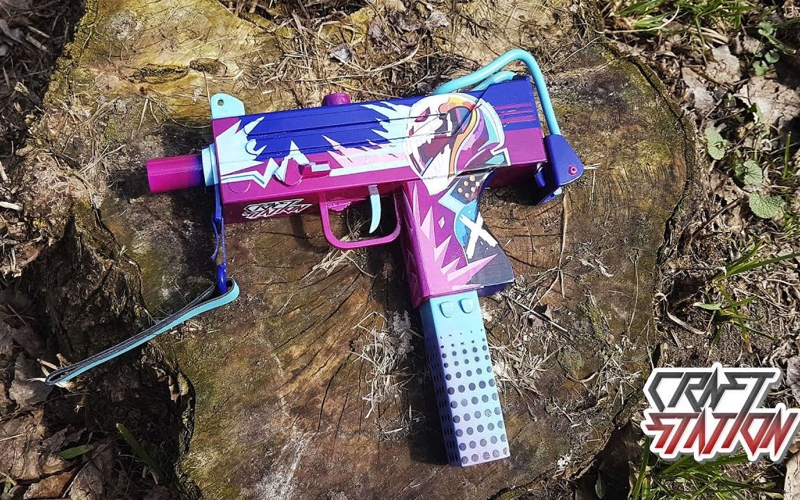 手工制作CS:GO MAC-10霓虹骑士,贫民玩家表示有手就行!