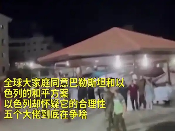 全球大家庭同意巴勒斯坦和以色列的和平方案,以色列却怀疑它的合理性,五个大佬到底在争啥?