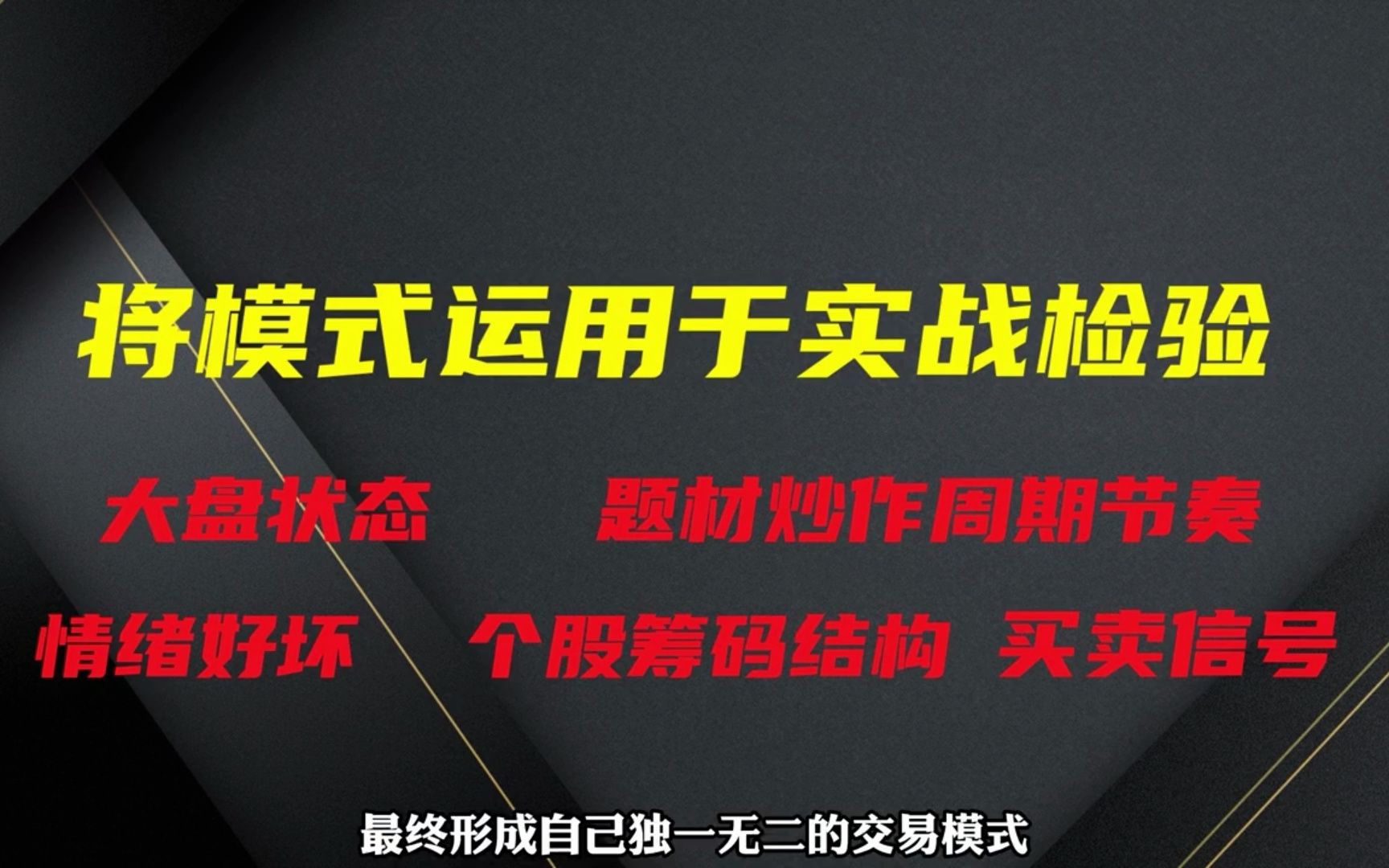 如何才能建立一套交易模式?这里有清晰的答案,我只能帮你到这里了!