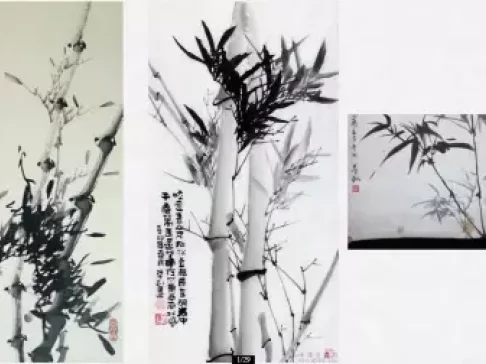 中华文化网络大课堂 --- 国画课(竹子的画法:浓淡墨的应用)