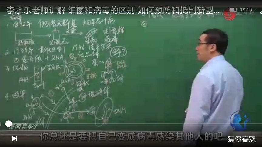 李永乐讲解细菌和病毒的区别如何预防和抵制新型冠状肺炎病(二)