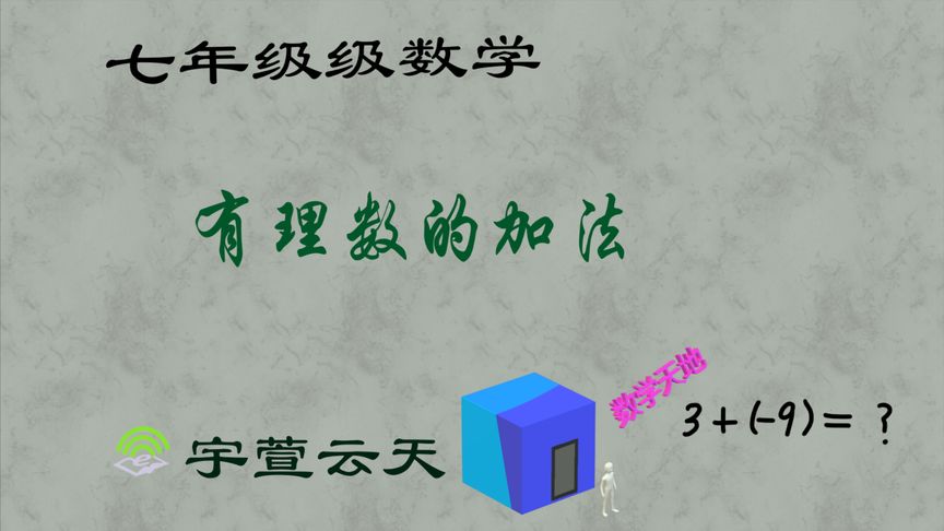 宇萱云天 七年级数学 有理数的加法,这样确定符号最直接!
