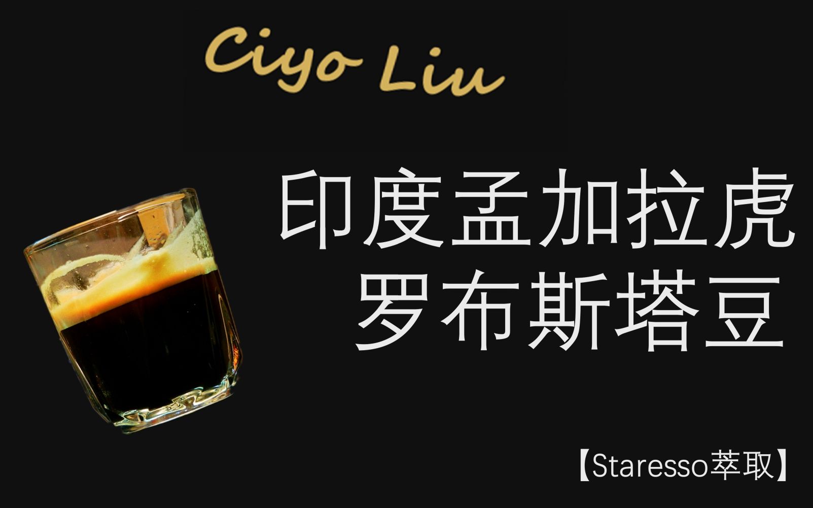 【Ciyo Liu】首次尝试单品的罗布斯塔豆 Staresso萃取