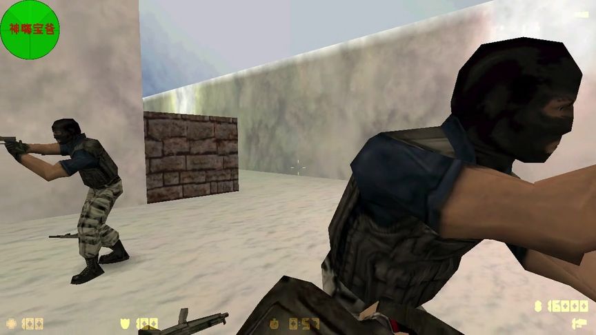 1个炸弹+8颗子弹完美获胜,cs就应该这样玩