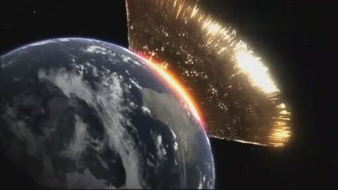 假如有一颗巨型陨石撞击地球,场面太震撼了