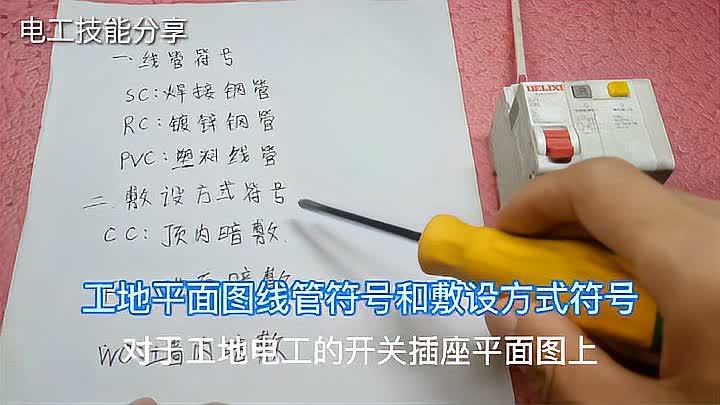 工地平面图线管符号和敷设方式符号