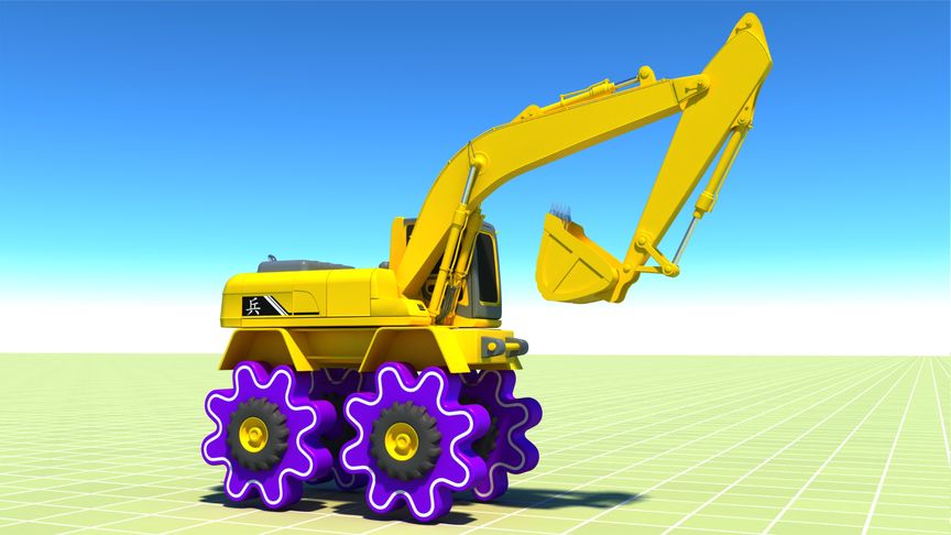 异形轮胎、少儿工程车动画片大全、儿童挖掘机动画、幼儿启蒙动画