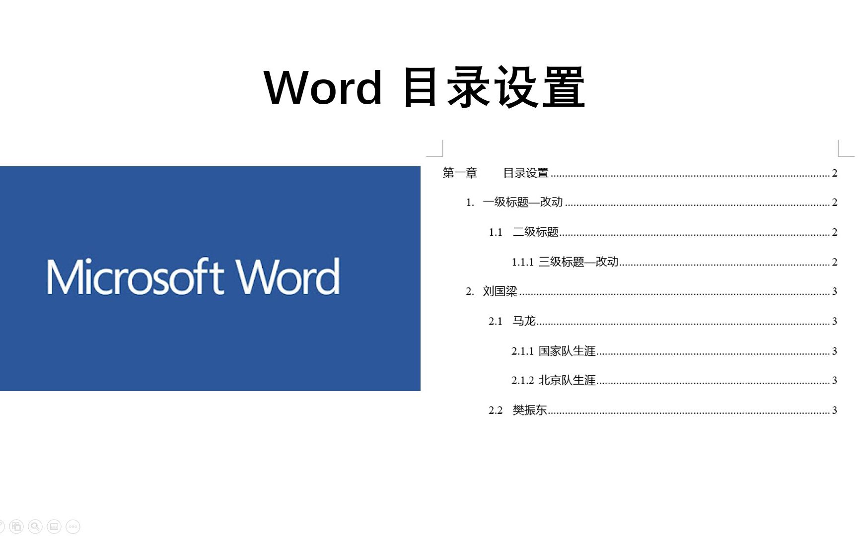 Word排版——目录设置