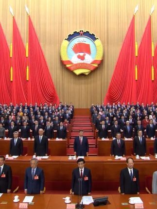 .视频!全国政协十四届三次会议闭幕会上,全场唱国歌。 #2025全国两会