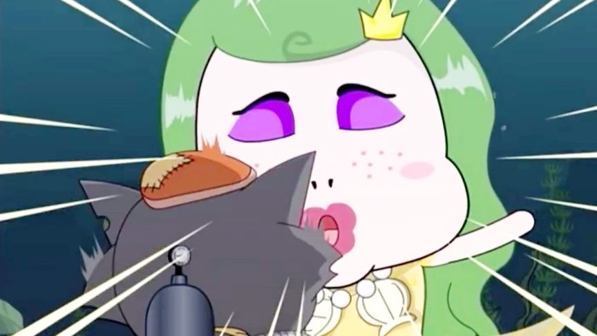 沸羊羊和灰太狼亲了嘴,灰太狼安慰道:放心,我不会告诉美羊羊的