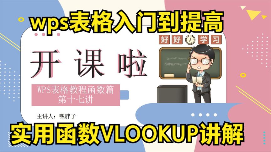 Excel(wps)表格入门到提高 函数篇 第十七讲 VLOOKUP函数